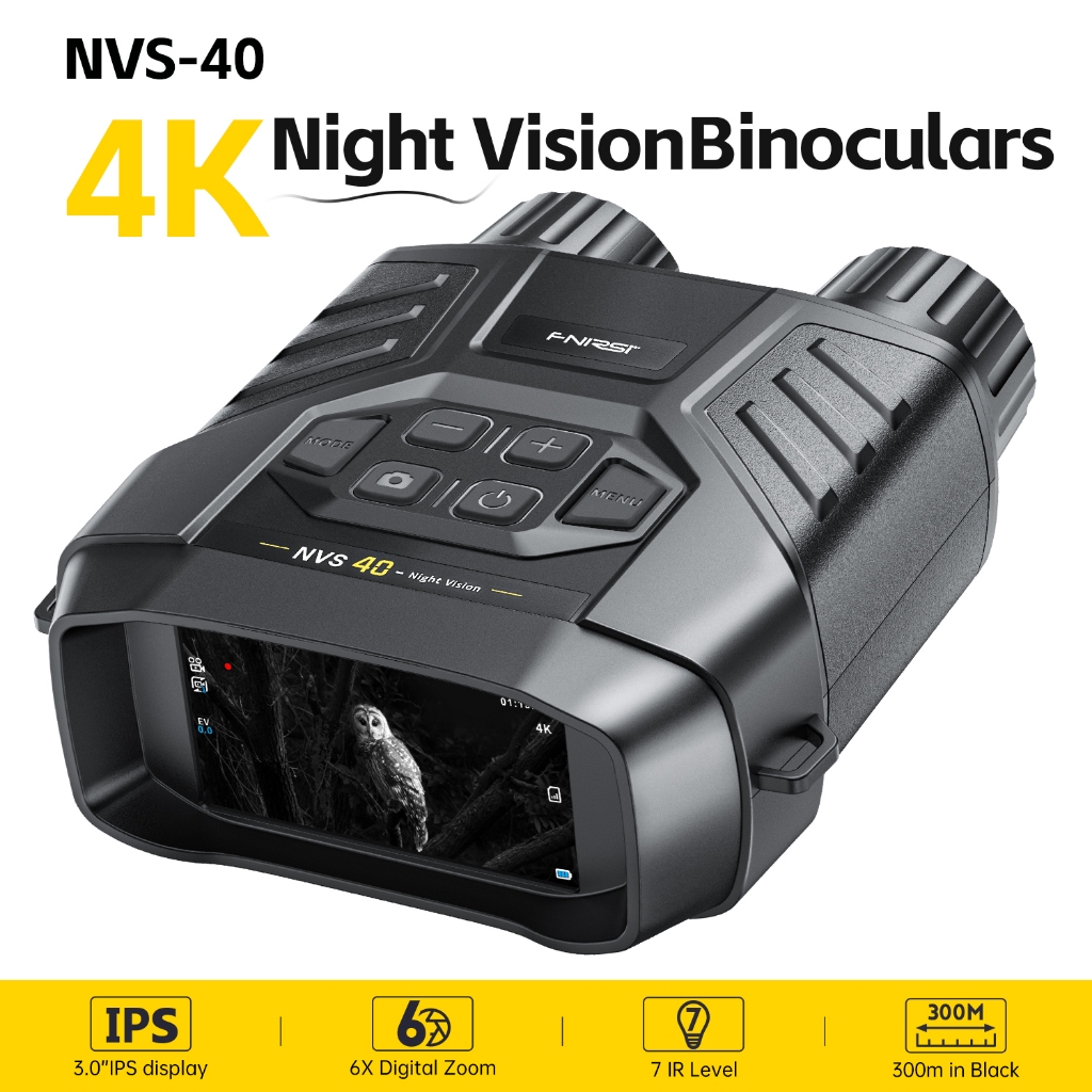 FNIRSI NVS-40 Telescope 4K HD Binoculars Night Vision Goggles 6X ...