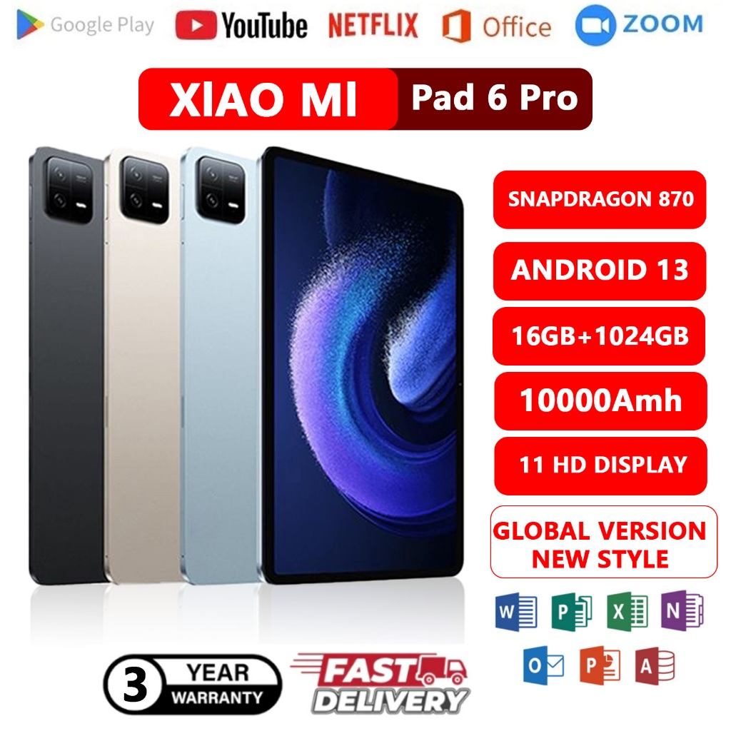 Xlao ml Pad 6 tablet Large Screen PC Android 13 Dual SIM Card 16GB RAM ...