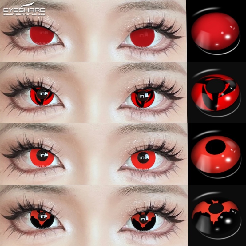 EYESHARE Cosplay Makeup Lenses Red Contact Lenses Eye Makeup Halloween ...