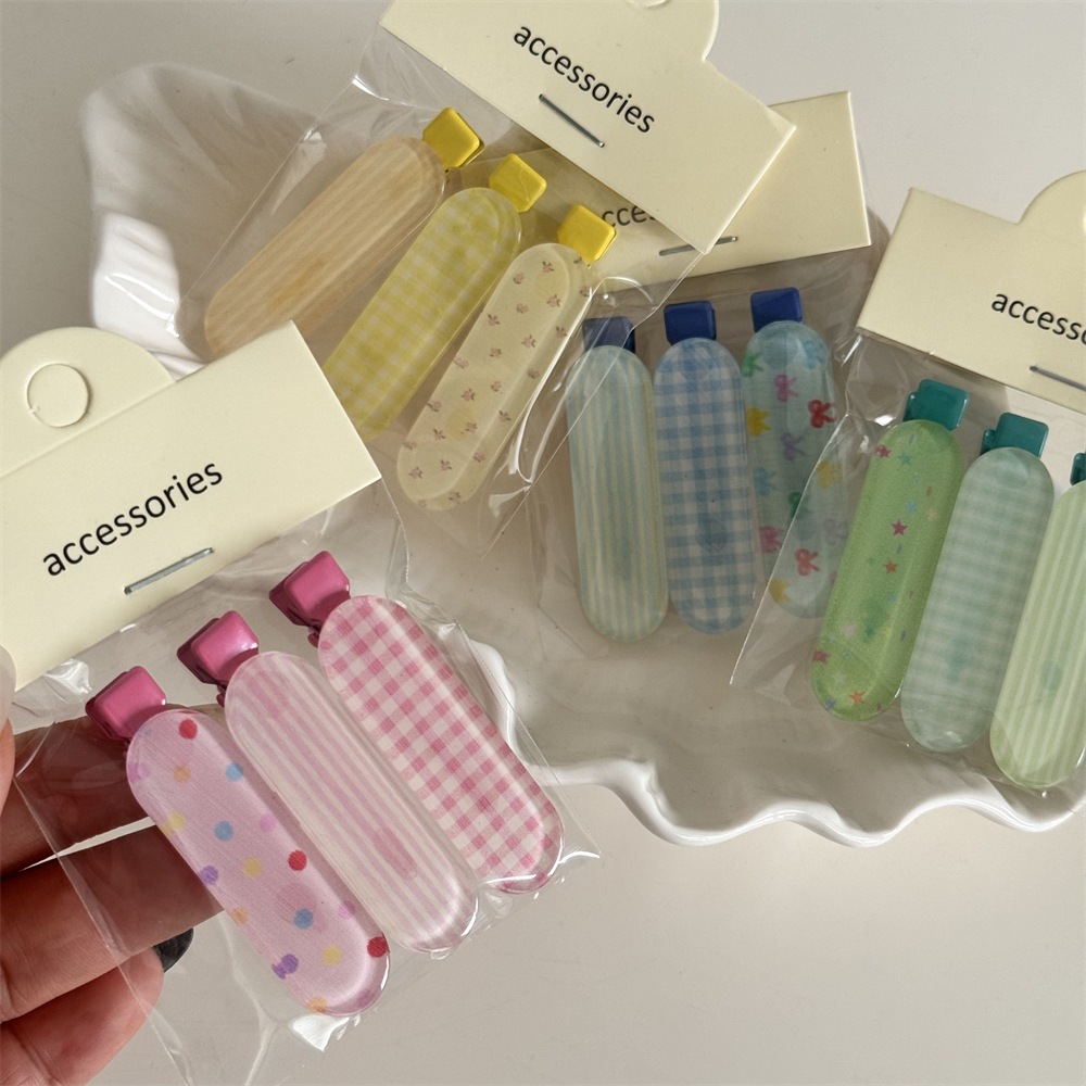 Ohaya | Ins Jelly Polka Dot Hair Clip Girl Heart Makeup Clip Broken Hair Bangs Clip Hair ...