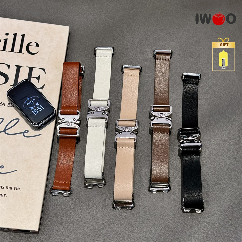Buckle Leather Strap For Huawei Band 9/Huawei Band 8 nfc/Huawei fit3 ...
