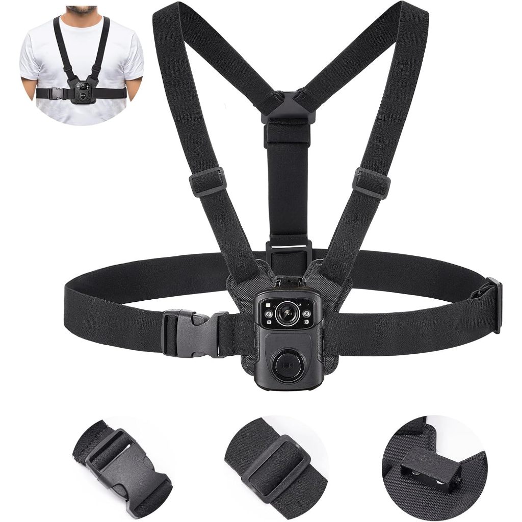 BOBLOV Dual Shoulder Mount, Body Worn Camera Vest Mount, for All Brand ...
