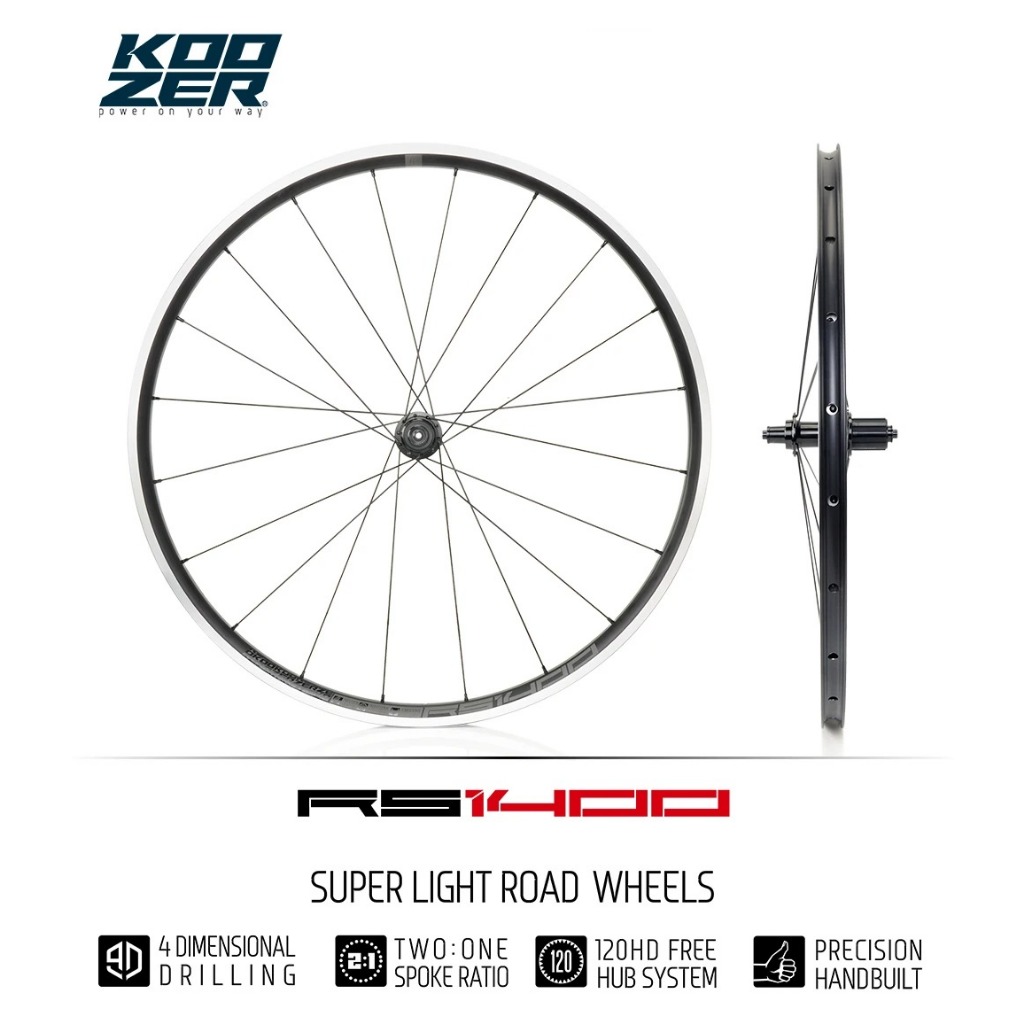 Koozer RS1400 Rear Road Bicycle Wheel 451 650c 700c 20 24 Hole 10S 11S 12 Speed Rim Brake C ...