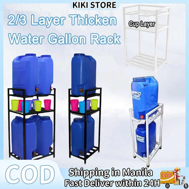 Water Gallon Rack 2/3 Layer Water Jug Rack Stand Stainless Steel Water ...