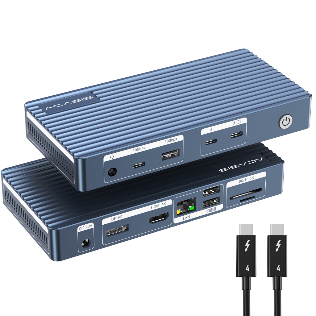 ACASIS 11-In-1 Thunderbolt4 USB4.0 Hub Docking Station, Max85W Charging ...
