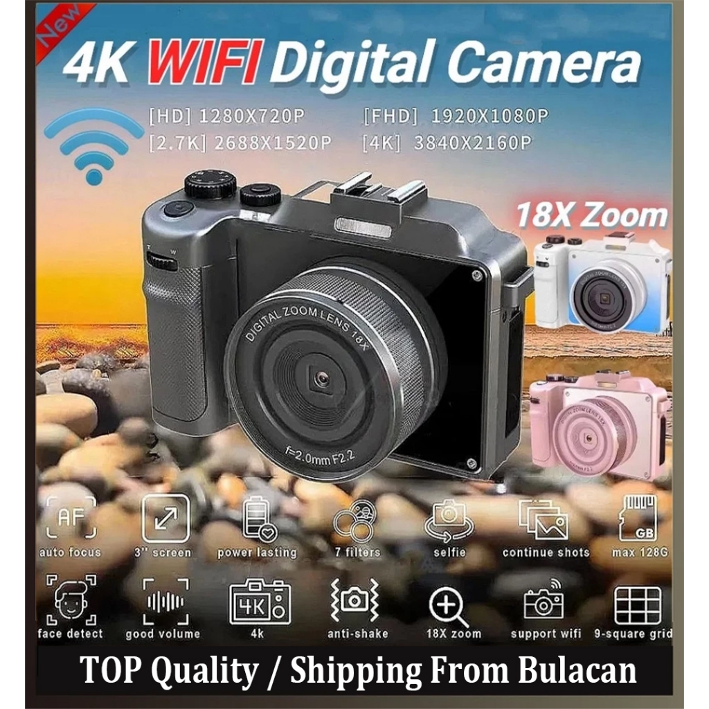 with 64GB Card 】TEEKA 64MP Digital Camera Wifi Video 4K 18X Digital ...