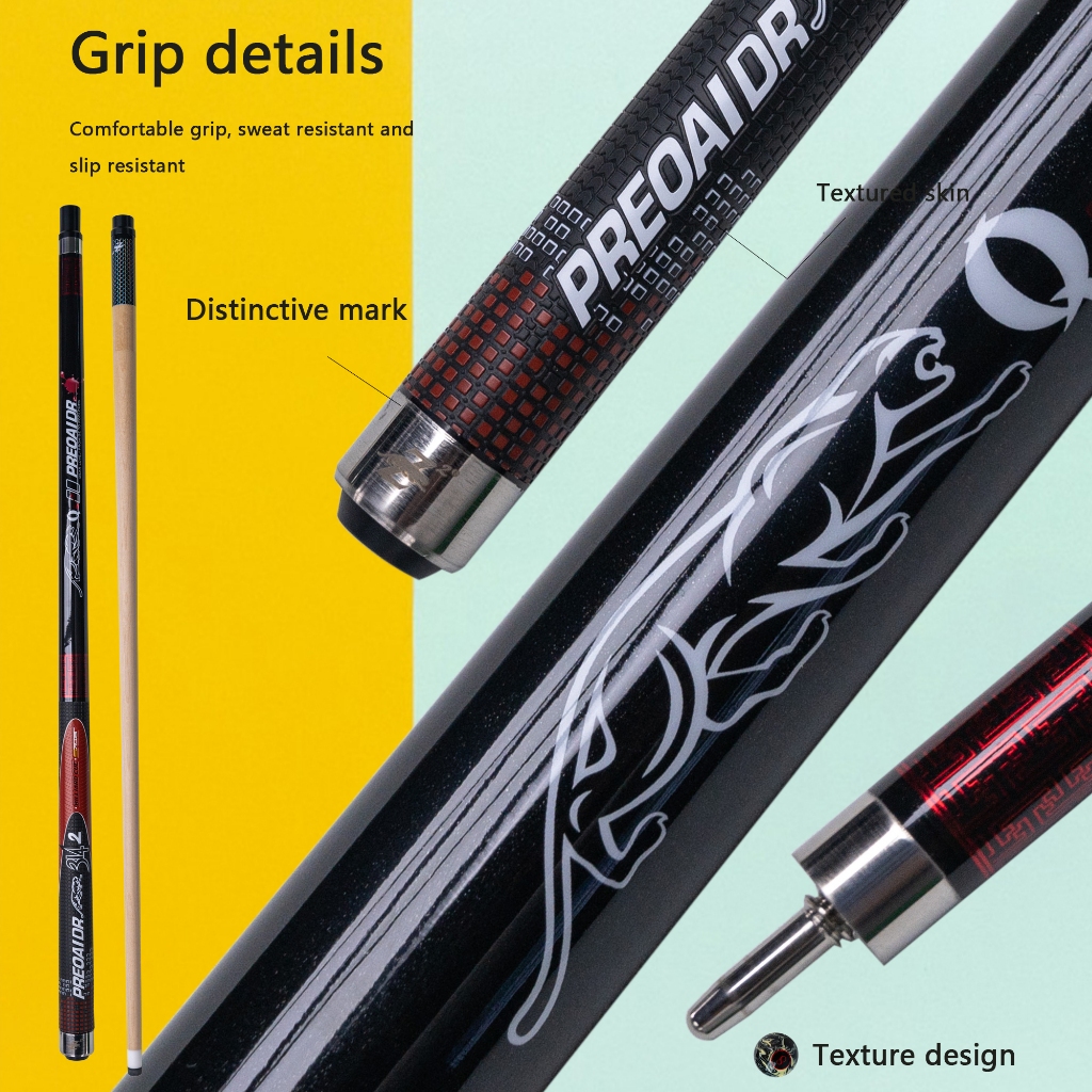 High-Quality Canadian Maple Pool Cue Stick with Rubber Grip & Metal ...