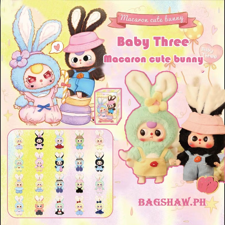 100% Authentic Baby Three Macaron Rabbit Series Plush Blind Box ...