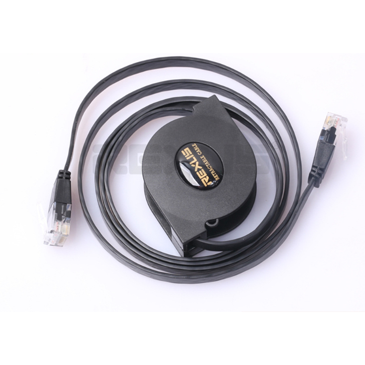 Retractable Cat 6 Flat Ethernet Network Cable 6.6 FT, 10 Gigabit High ...