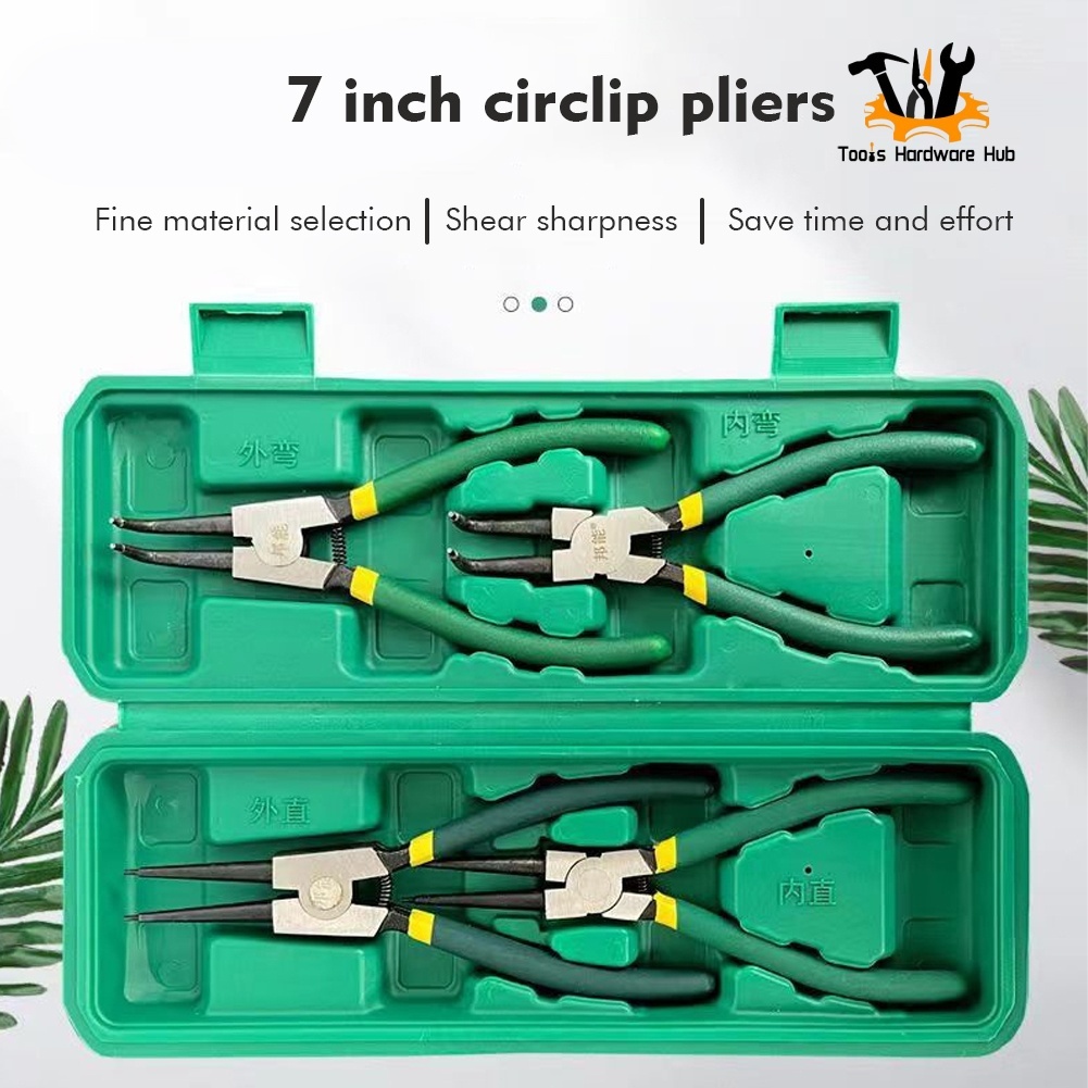 7 inch 4in1 Circlip Pliers Multifunction Retaining Ring Pliers Snap ...