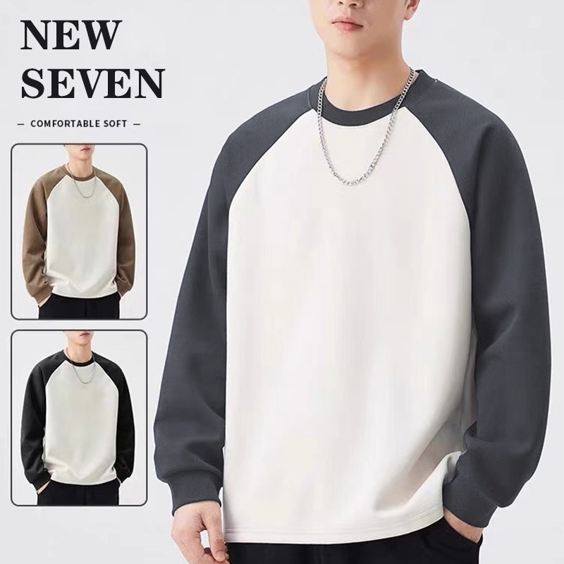 NS Men's Shirt Round Neck Against Color Loose Fashion Brand Casual ...