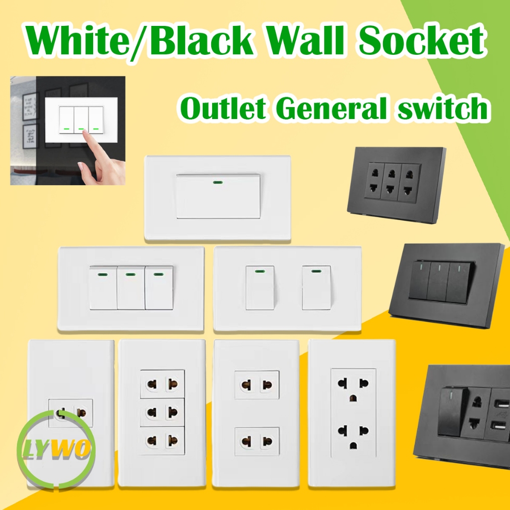 Socket outlet 1 2 3 Gang Light Switches Socket Outlet Home Wall Socket ...