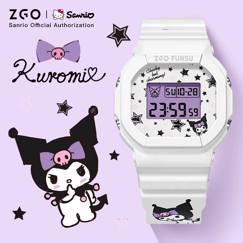 【Ship Today】ZGO x Sanrio Kuromi Watch For Kids 50M Waterproof ...