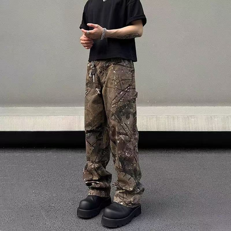 High Quality Matching Denim Camouflage Cargo Pants Twig Retro Design ...