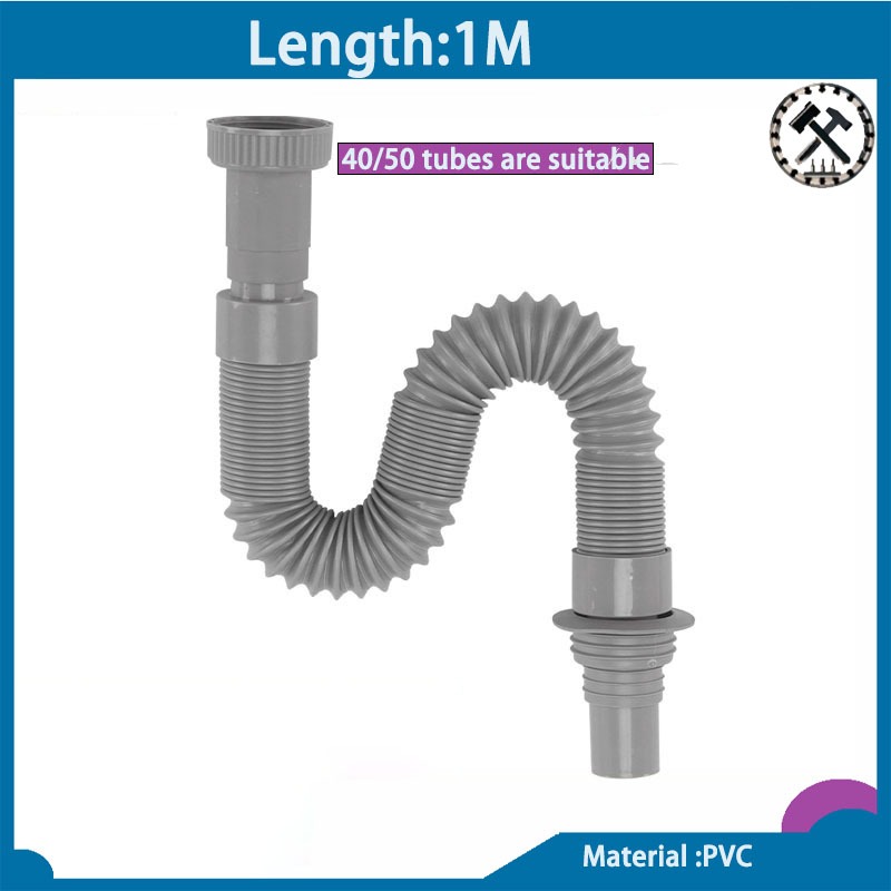 【KH】Kitchen Sink Drain Washbasin Sink Sink Expansion Pipe Sink S Bend ...