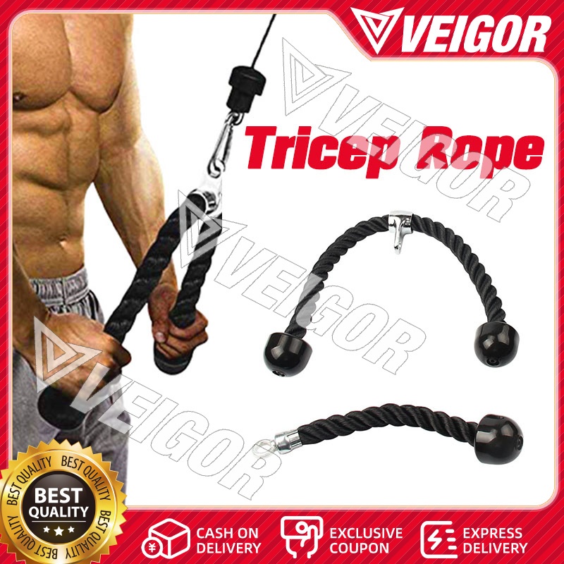 Tricep Rope Pull Down – 27-inch Rope Length Fitness Application Easy to ...