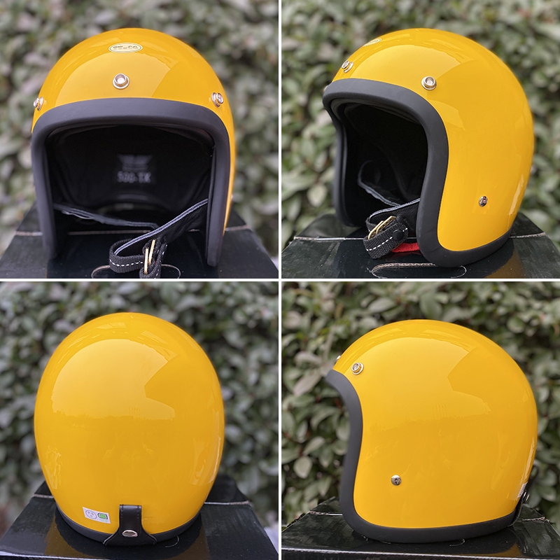 Fiberglass Shell Motorcycle Helmet TT&COCASCOS Safety Scooter Helmet ...