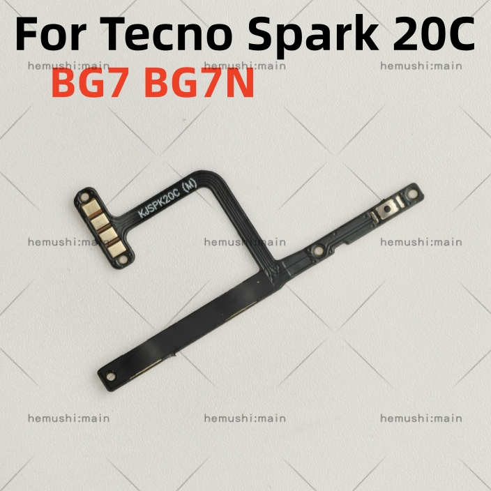 Switch Power ON OFF Key Mute Volume Button Ribbon Flex Cable For Tecno Spark 20C BG7 BG7n ...