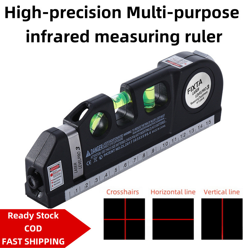 Laser Level Aligner Horizon Vertical Line Measure Tape Ruler ...