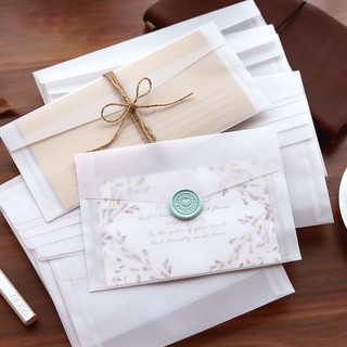 Ins Translucent Frosted Envelope Acid Paper Matte Envelope Letter Pads ...