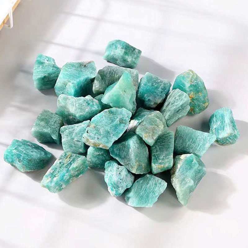 100g/pack Natural Amazonite Raw Stones Rough Crystal Healing Chakra Gemstone Decor | Shopee ...