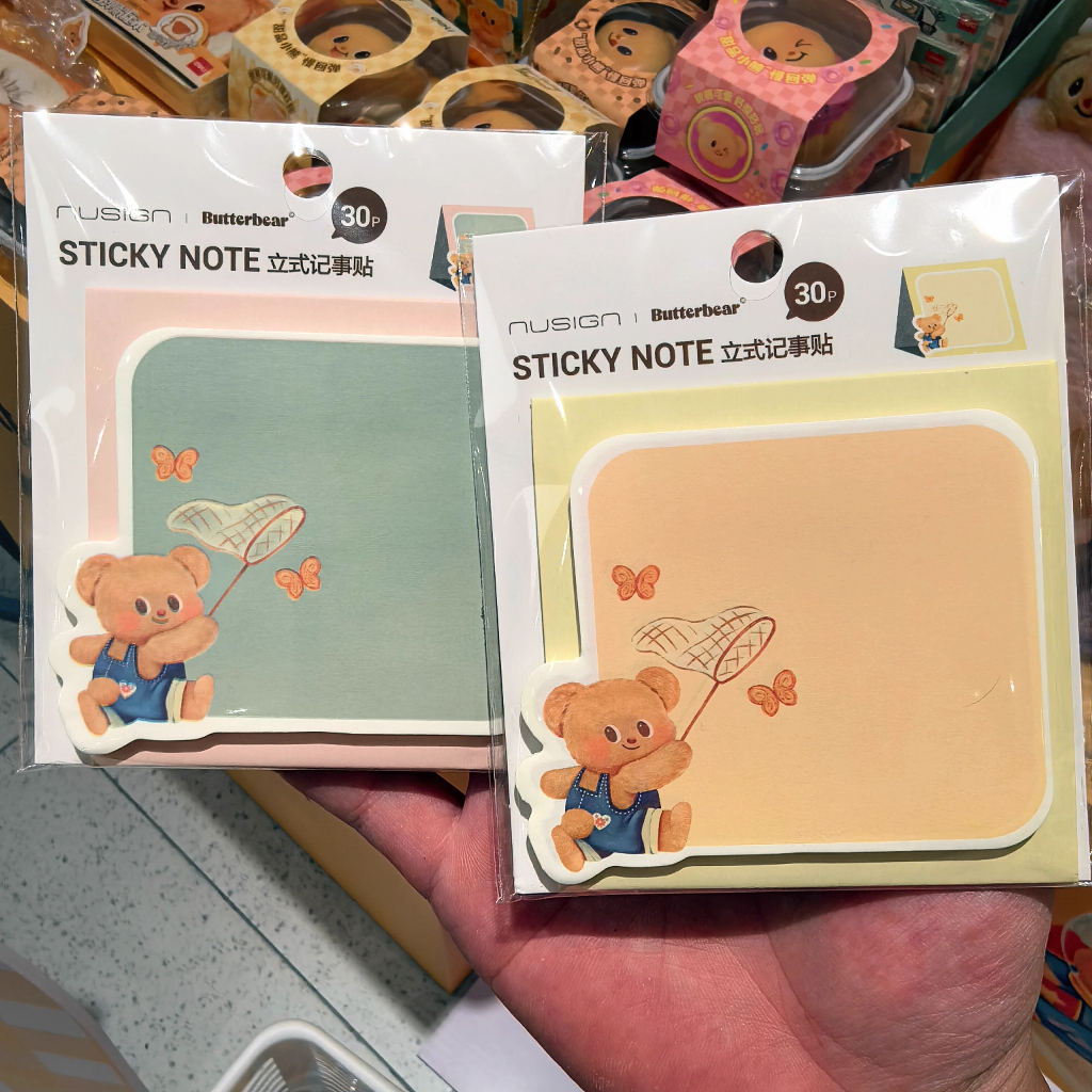 Miniso Deli butterbear butterbear Vertical Notes Self-Adhesive Notes 30 ...