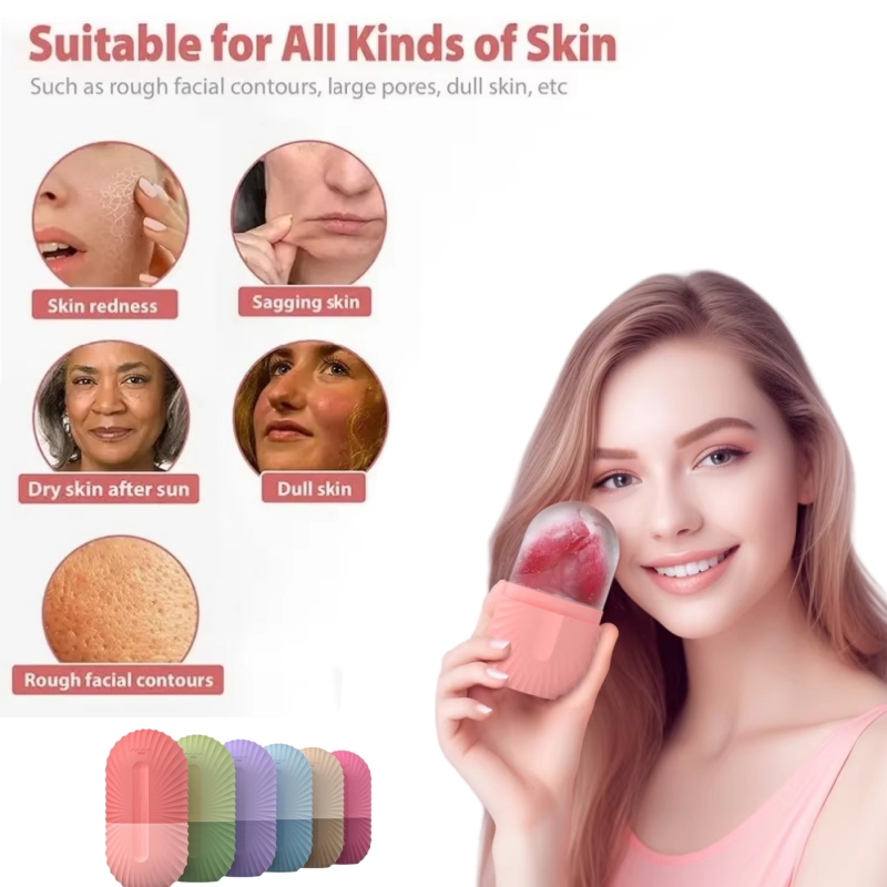 Silicone Face Ice Roller Skin Care Face Lift Reduce Acne Shrink Pores ...