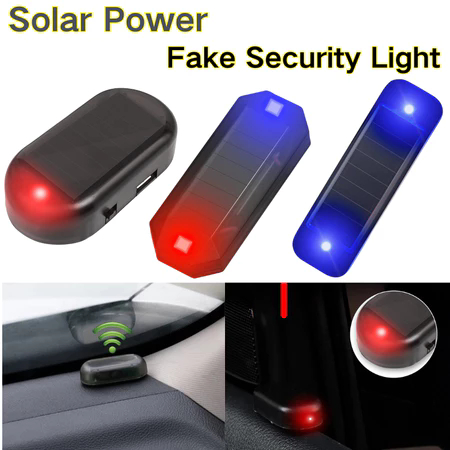 Car Simulated Anti-Theft Alarm Flashing Led Light Solar Power Fake ...
