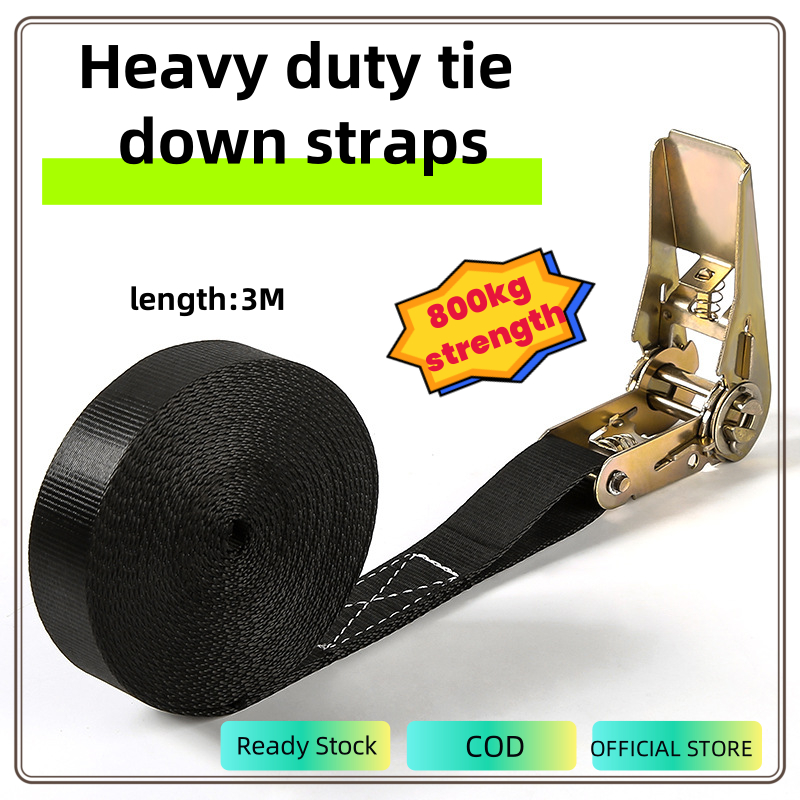 Heavy Duty Cargo Strap Lashing Ratchet Adjustable Cargo Tie Length3M ...