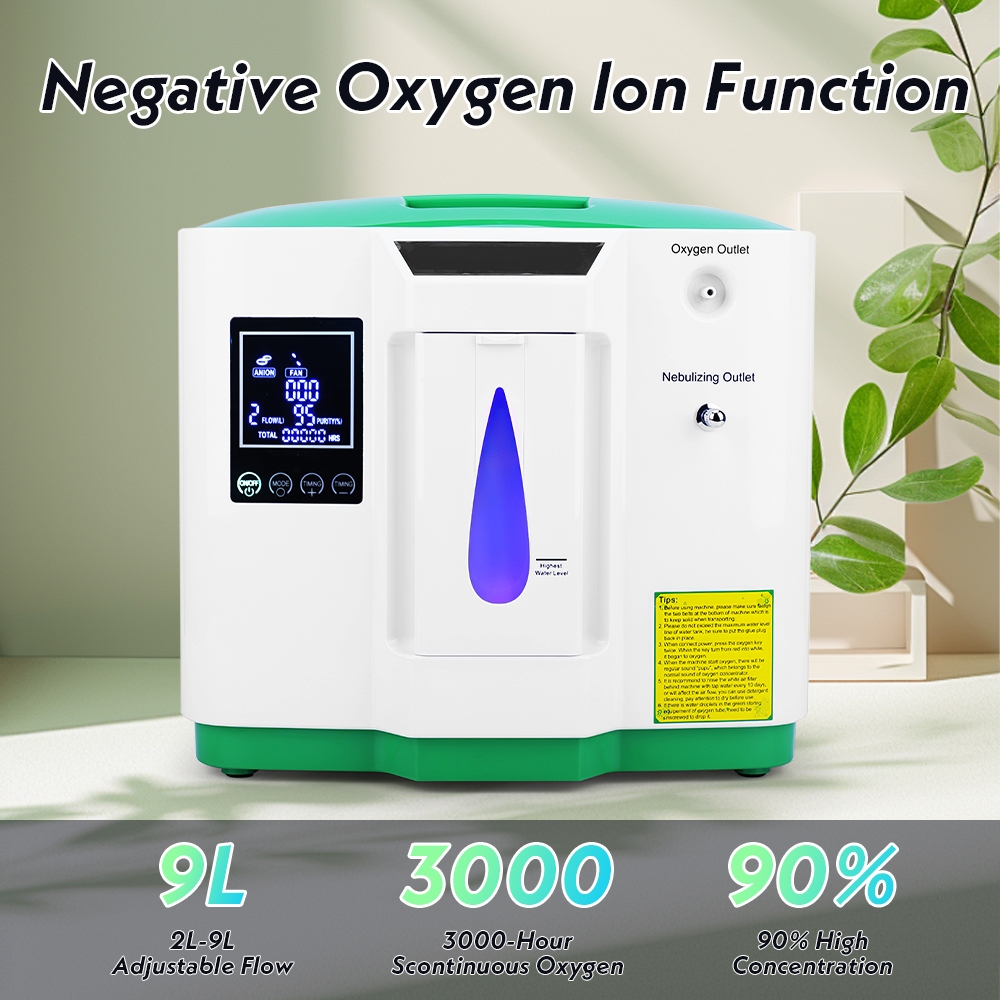 DEDAKJ 2L-9L Portable Oxygen Concentrator Low Operation Noise Oxygen Generator Home Care Oxygene ...