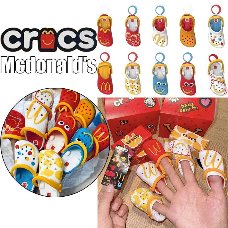 2024 Mcdonalds Crocs Keychain Happy Meal Mcdo Crocs With Box Sticker ...