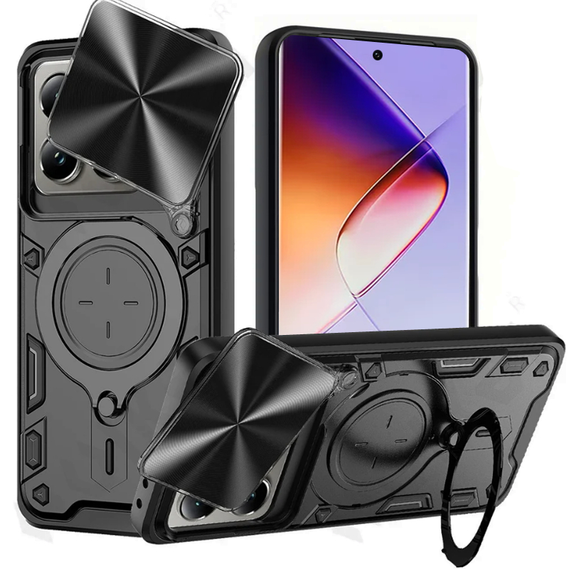 Shockproof Protector Heavy Hard Case with Metal Stand for Infinix Note ...