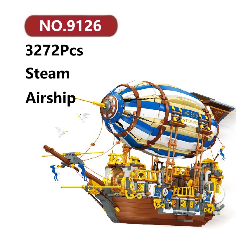 Steam Airship(59cm)Building Blocks 3272 Pcs JIE STAR Ship Bricks Toy ...