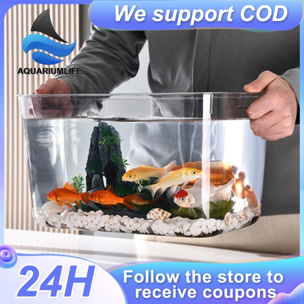 Light Luxury Transparent Fish Tank Living Room Home Creative ...