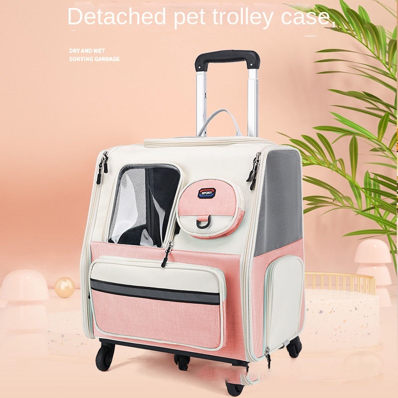 Cat Outing Portable Trolley Pet Bag New Style Foldable Large Capacity ...