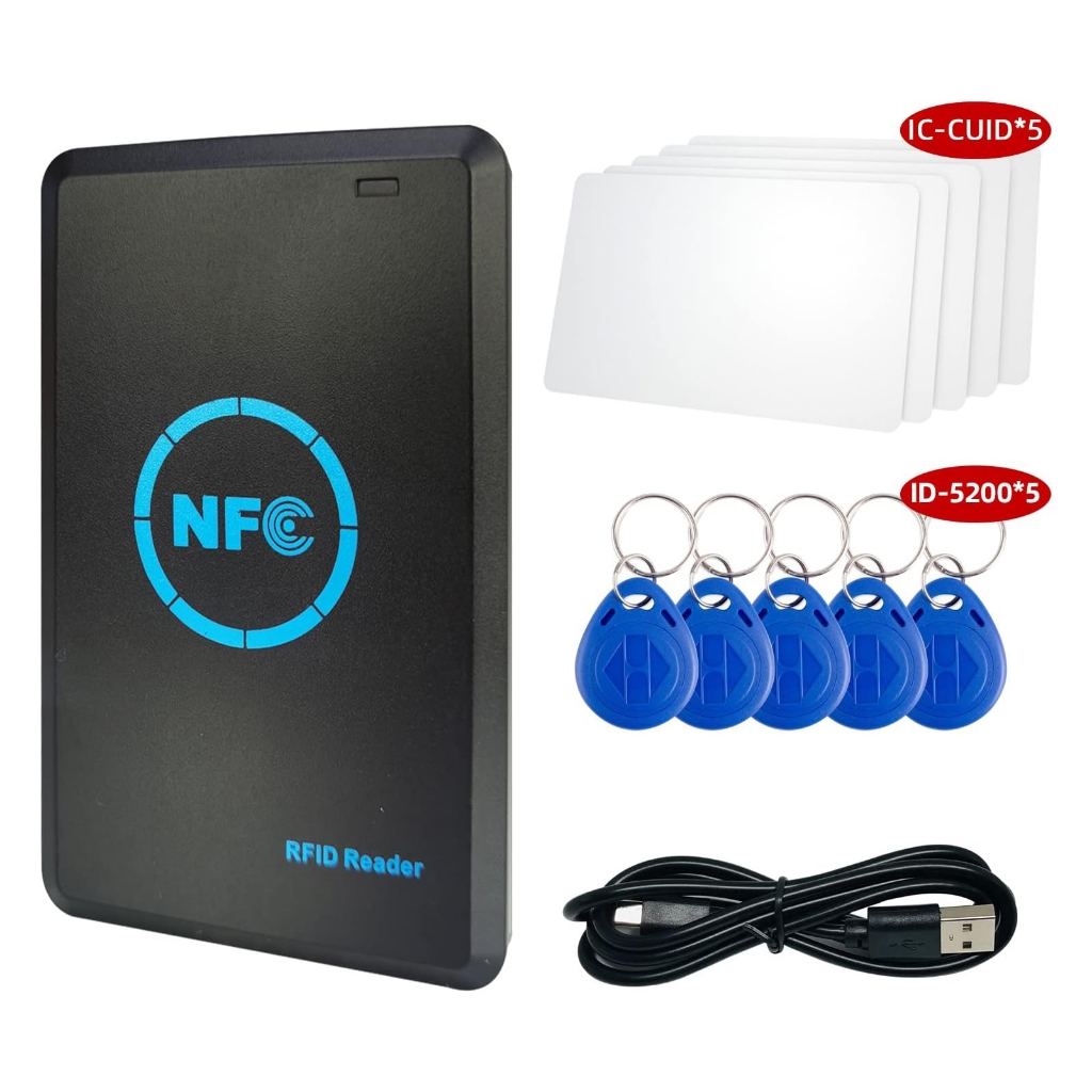 RFID NFC IC and ID Chip Card Reader Writer,125kHz/13.56mHz EM4100/S50 ...