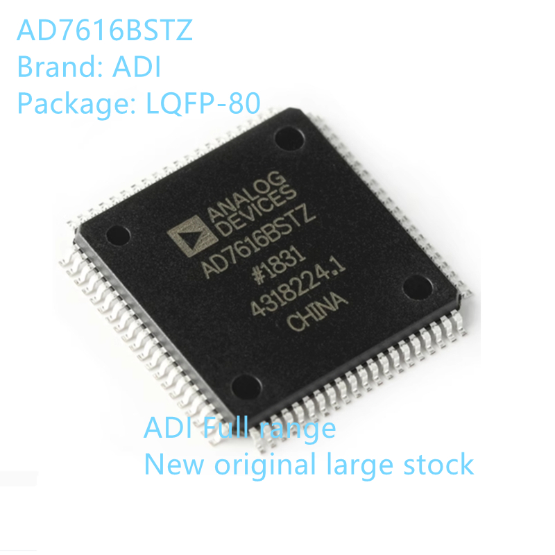 1pcs Original authentic AD7616BSTZ-RL LQFP-80 16-channel DAS built-in ...