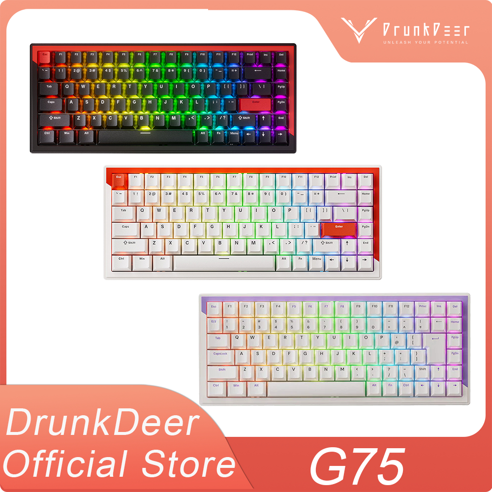 DrunkDeer G75 Rapid Trigger Mechanical Keyboard, TKL Gaming Keyboards, Magnetic Switch Keyboard ...