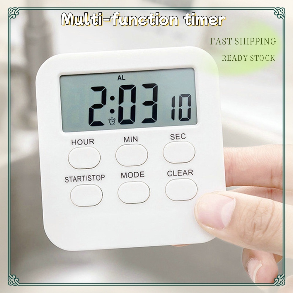 Student Learning Mute Timer Countdown Electronic Alarm Clock Kitchen ...