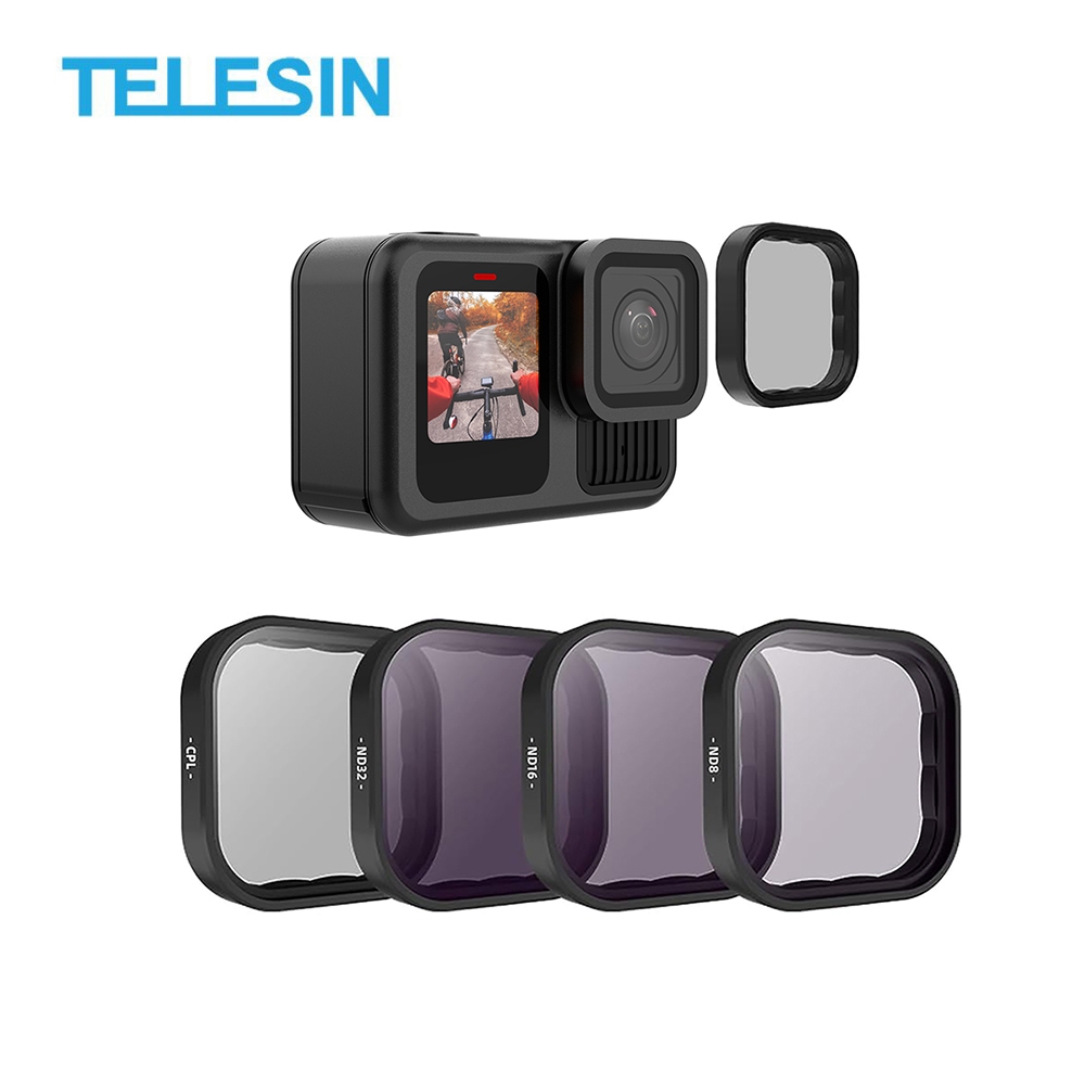 TELESIN ND8 ND16 ND32 CPL Lens Filter Set Aluminium Alloy Frame for ...