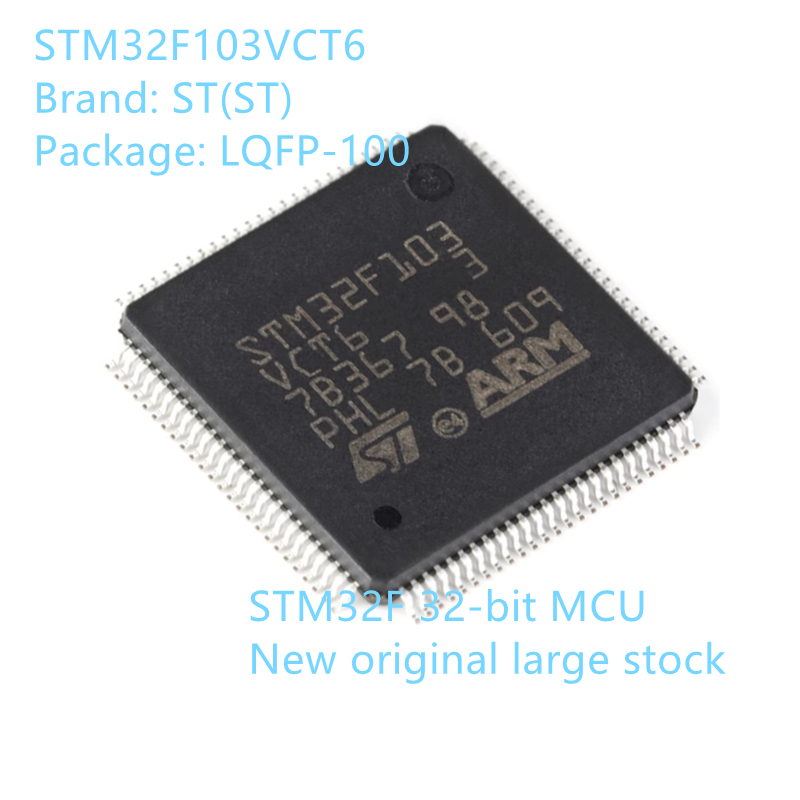 10pcs STM32F103VCT6 Original authentic LQFP-100 ARM Cortex-M3 32-bit microcontroller MCU ...