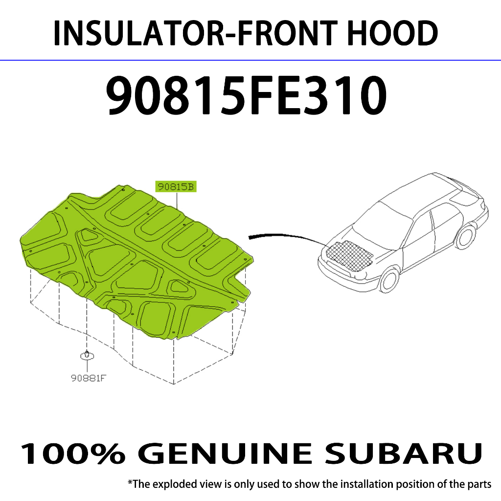 90815FE310 INSULATOR-FRONT HOOD | Shopee Philippines