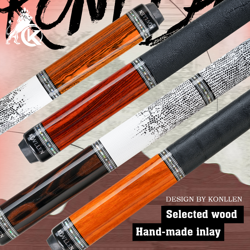 KONLLEN Carbon Fiber Pool Cue - AXA Series - Handmade Inlay Cues Stick ...