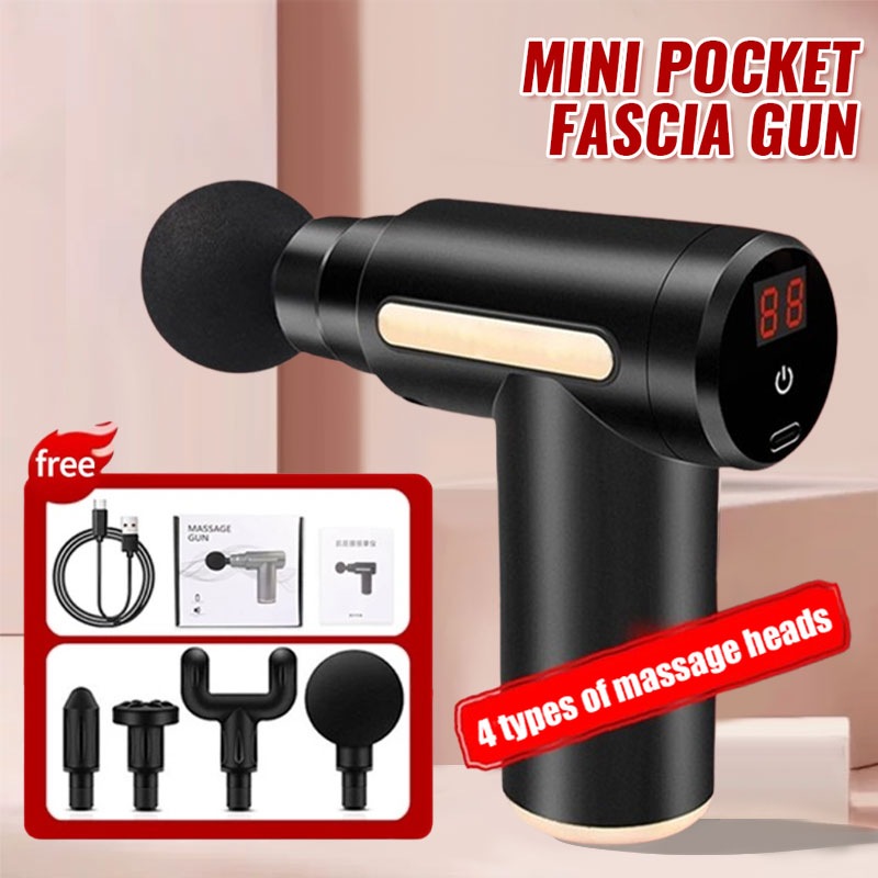 Massage Gun Vibration Fascia Gun 4 Heads Percussive Relax Muscle ...