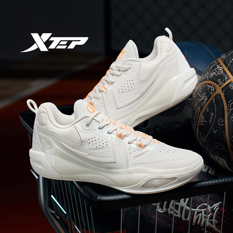 XTEP Men Basketball Shoes Rebound Shock-absorbing Heel Protection Wear ...