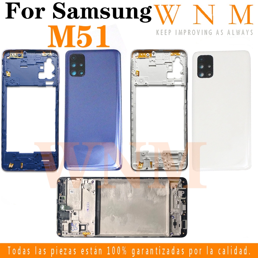 New For Samsung Galaxy M51 M515F Full Housing Bezel Back Battery Cover ...