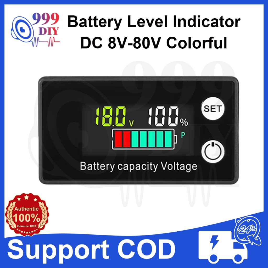 999DIY Digital Voltmeter DC 8V-80V Voltmeter Battery Capacity Tester ...