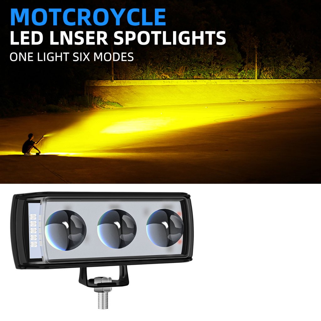 1pcs Motorcycle External Auxiliary Light High Brightness Spotlight one ...