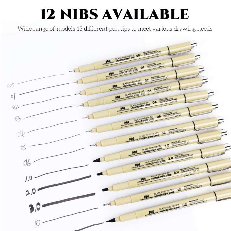 3/5/8/10/12 pcs Sakura Pigma Micron Pen Set Fineliner Pens for Sketch ...