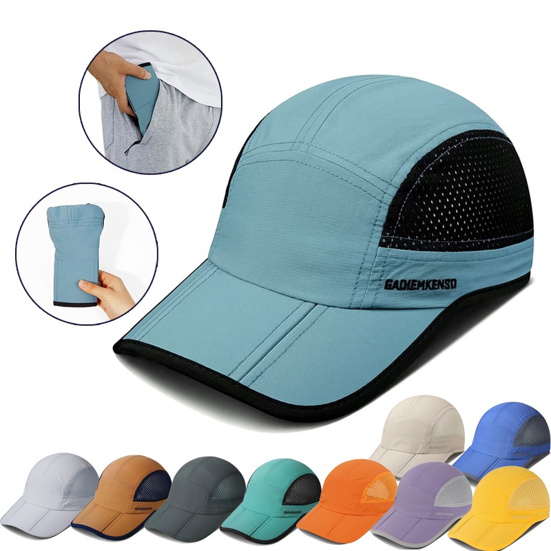 GADIEMKENSD Men Women Folding Climbing Peaked Cap Baseball Cap Outdoor ...